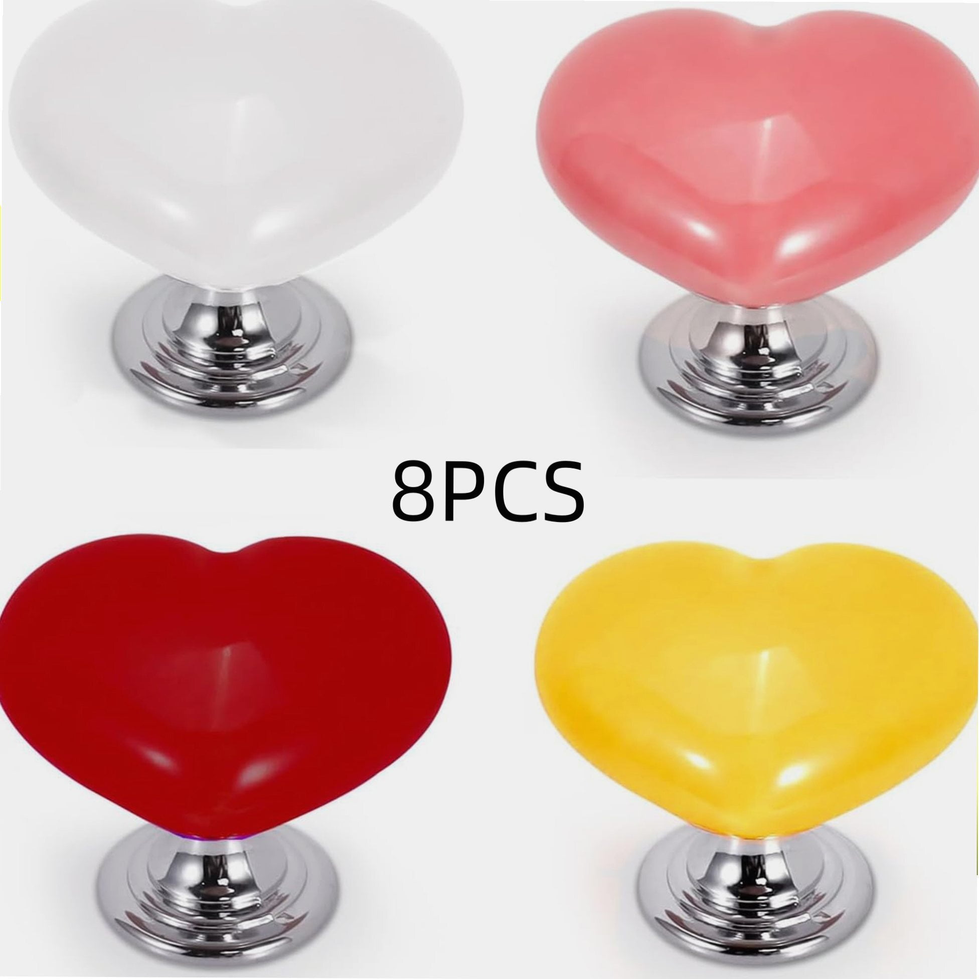 8 Counts Toilet Button Pusher, Love Heart Shaped Toilet Flusher Top ...