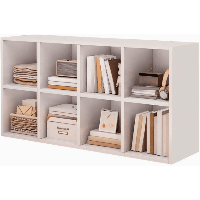 8-Cube Bookshelf, 11"Display Storage System, Cube Storage Organizer W/8 ...