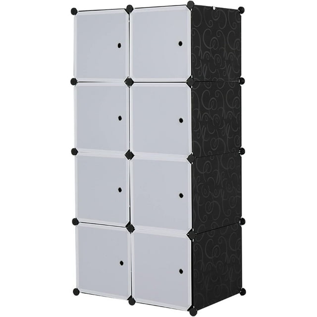 8 Cube Organizer Stackable Plastic Cube Storage Shelves Design ...