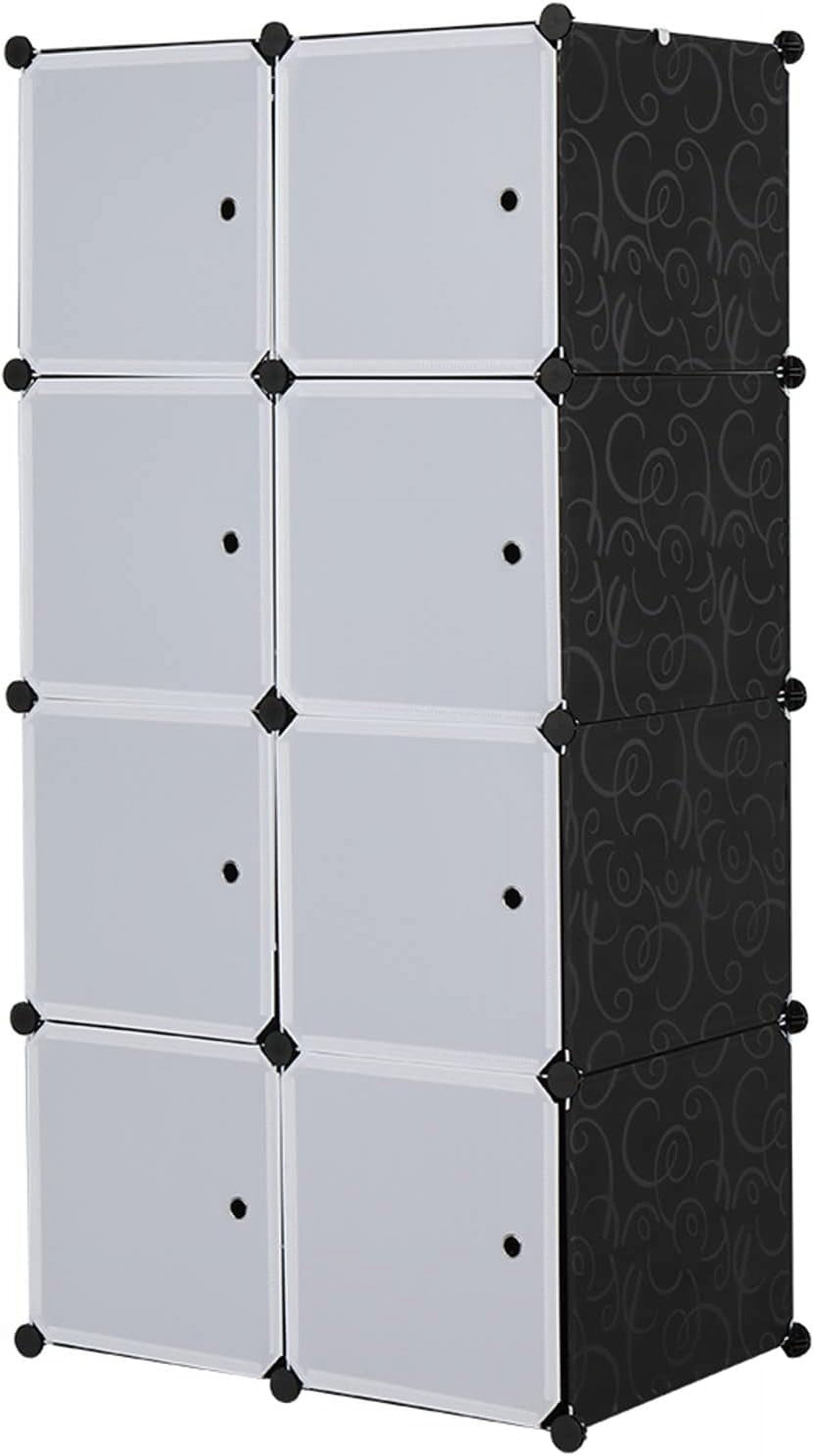 8 Cube Organizer Stackable Plastic Cube Storage Shelves Design ...