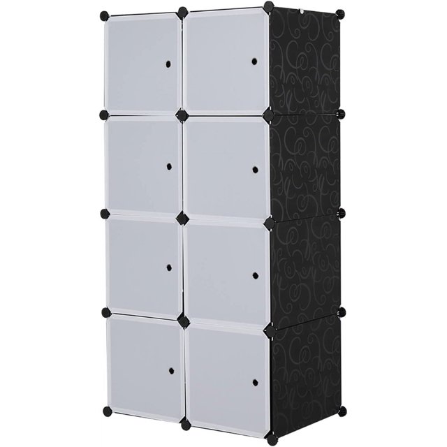 8 Cube Organizer Stackable Plastic Cube Storage Shelves Design ...