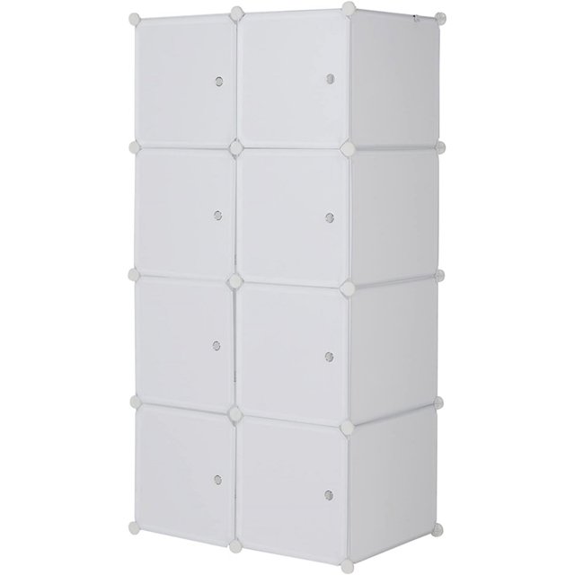 8 Cube Organizer Stackable Plastic Cube Storage Shelves Design ...
