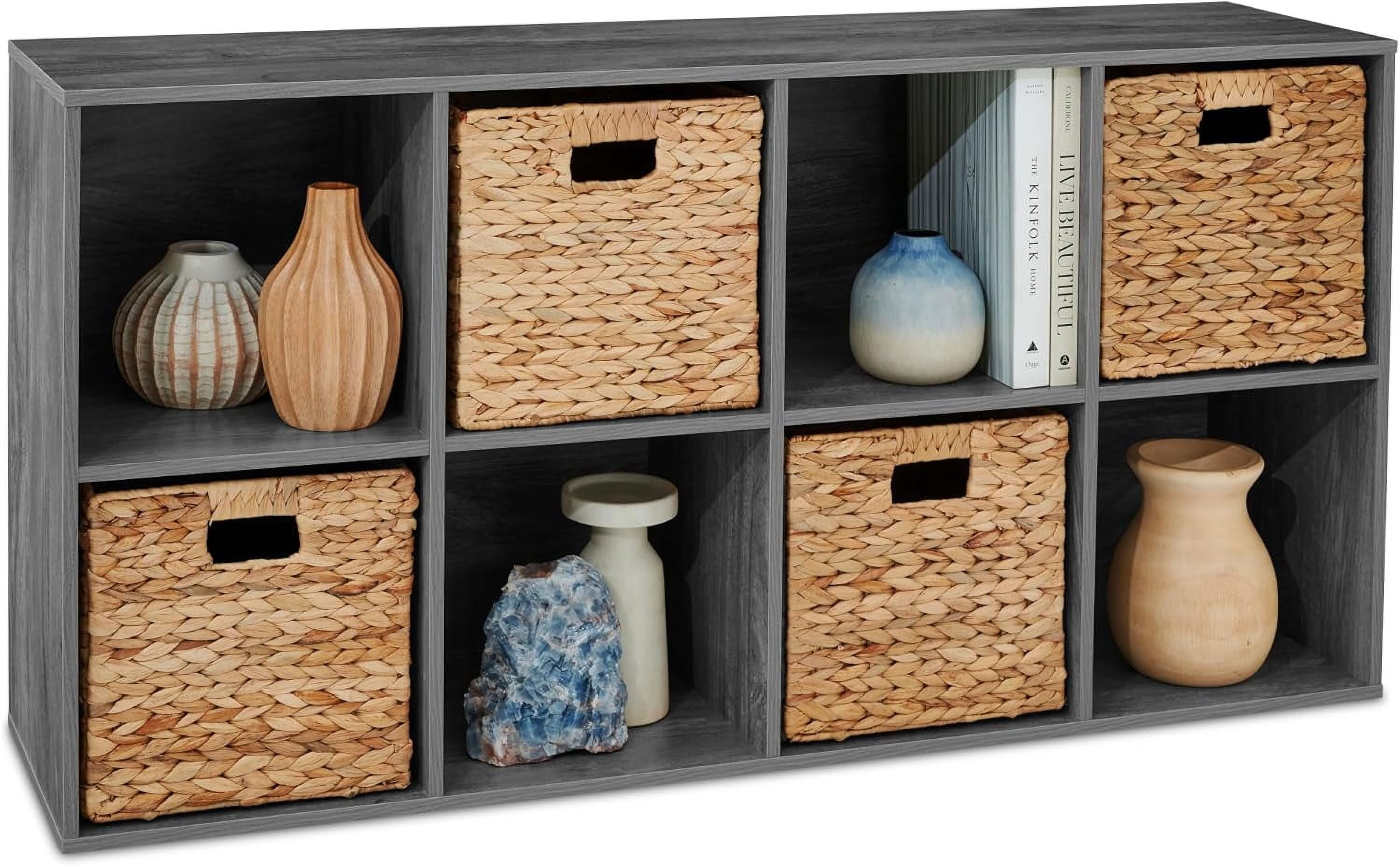 8-Cube Storage Organizer, 11in Shelf Opening, Bookcase, Display Shelf ...