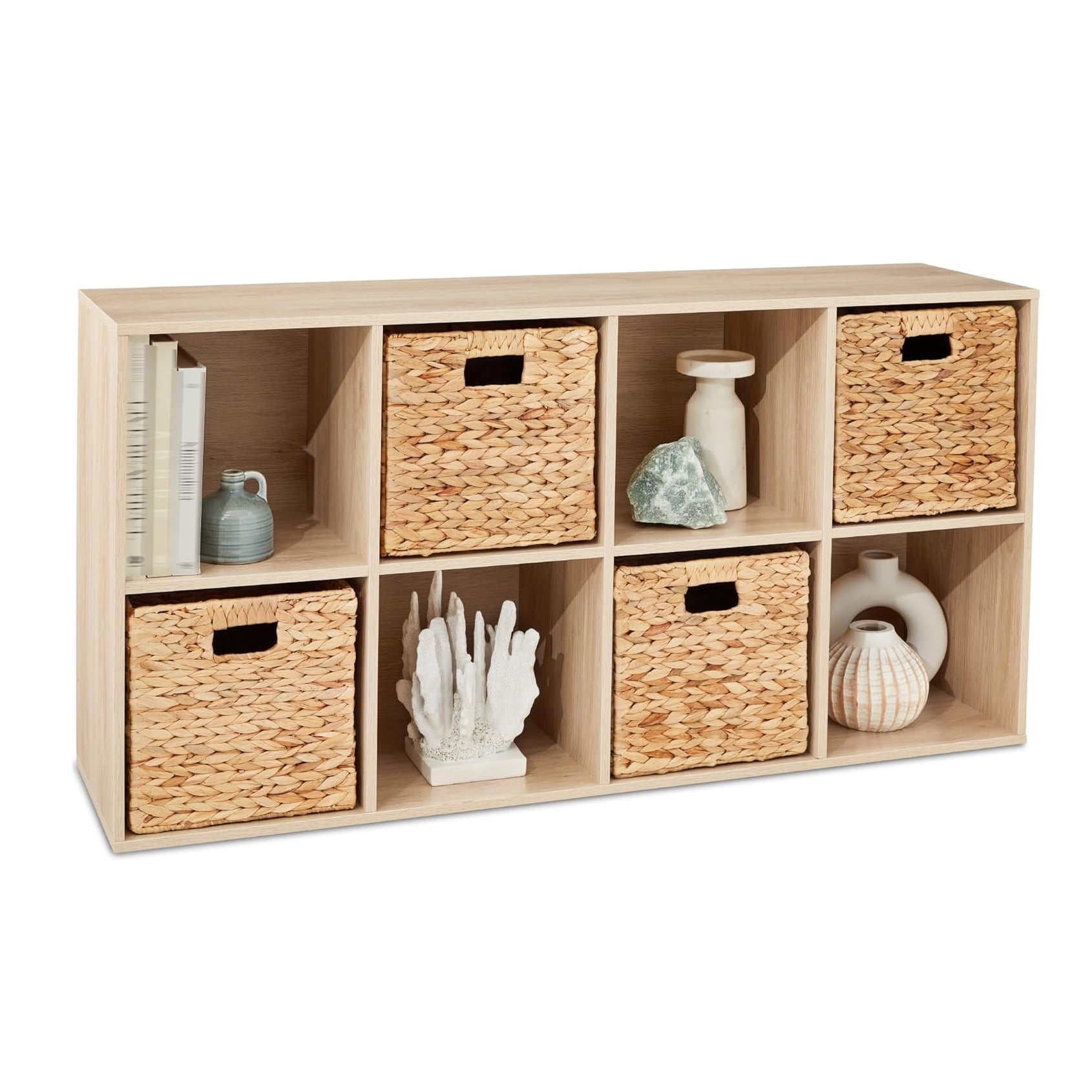 8-Cube Storage Organizer, 11in Shelf Opening, Bookcase, Display Shelf ...