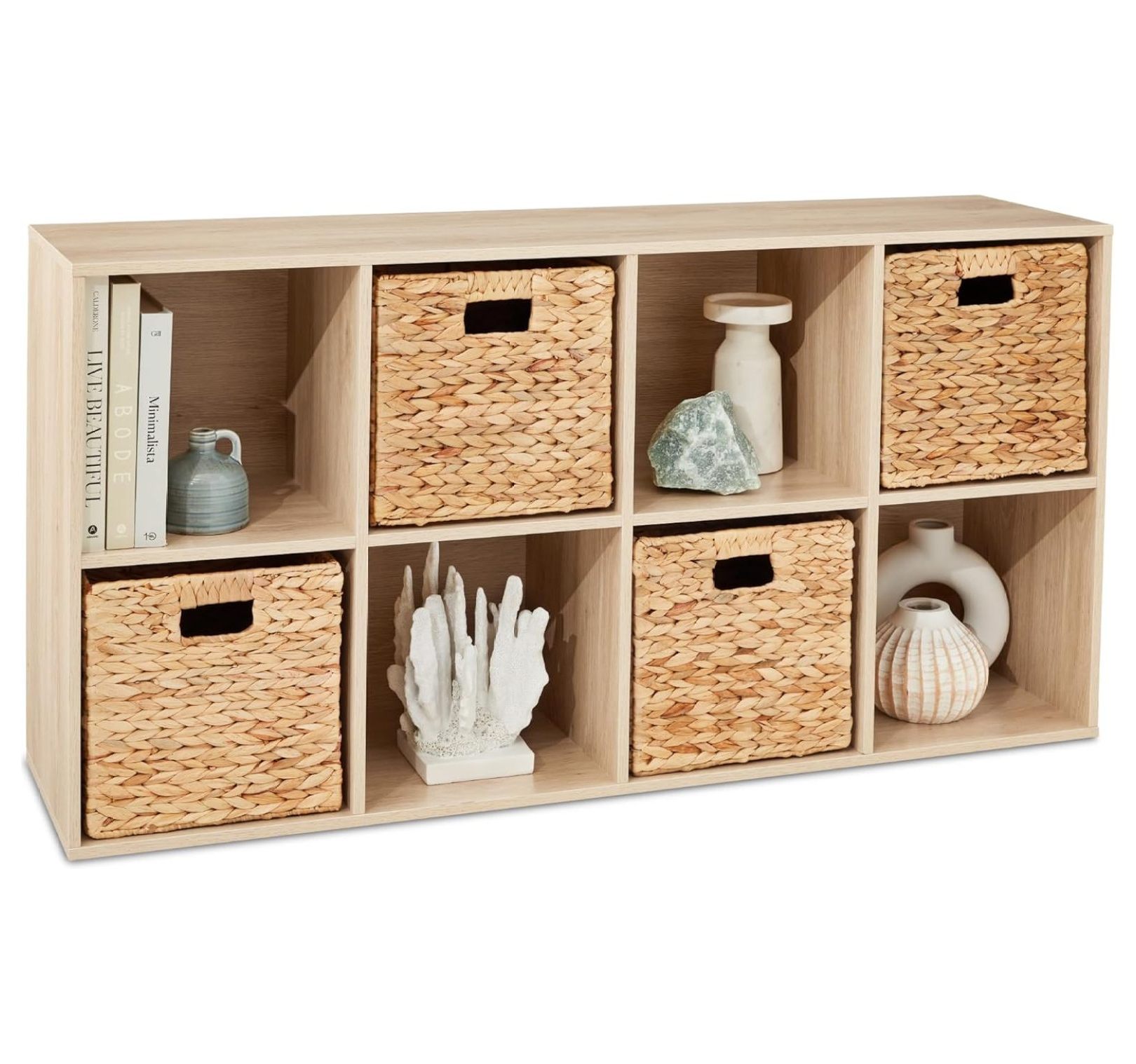 8-Cube Storage Organizer, 11in Shelf Opening, Bookcase, Display Shelf ...