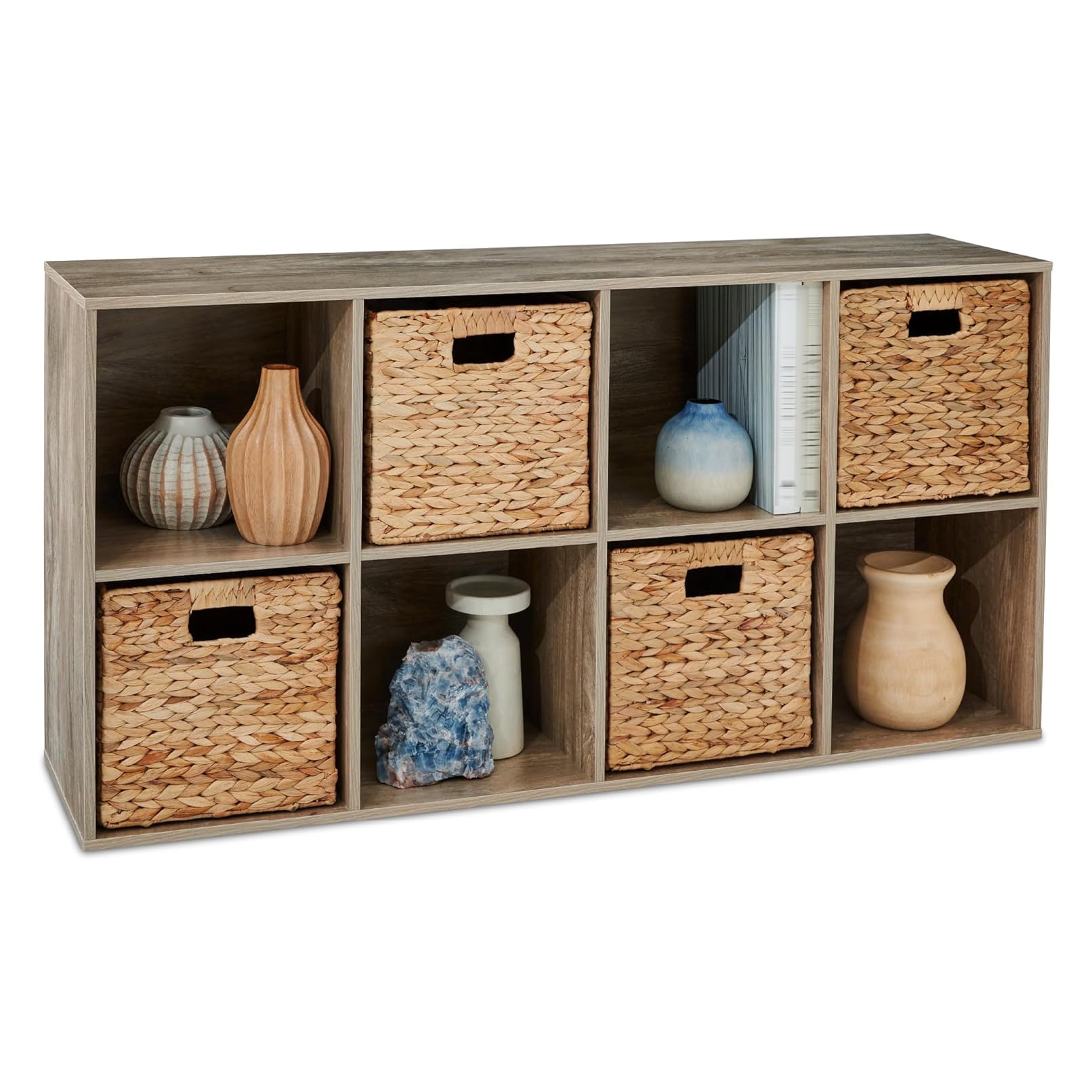 8-Cube Storage Organizer, 11in Shelf Opening, Multifunctional Bookcase ...