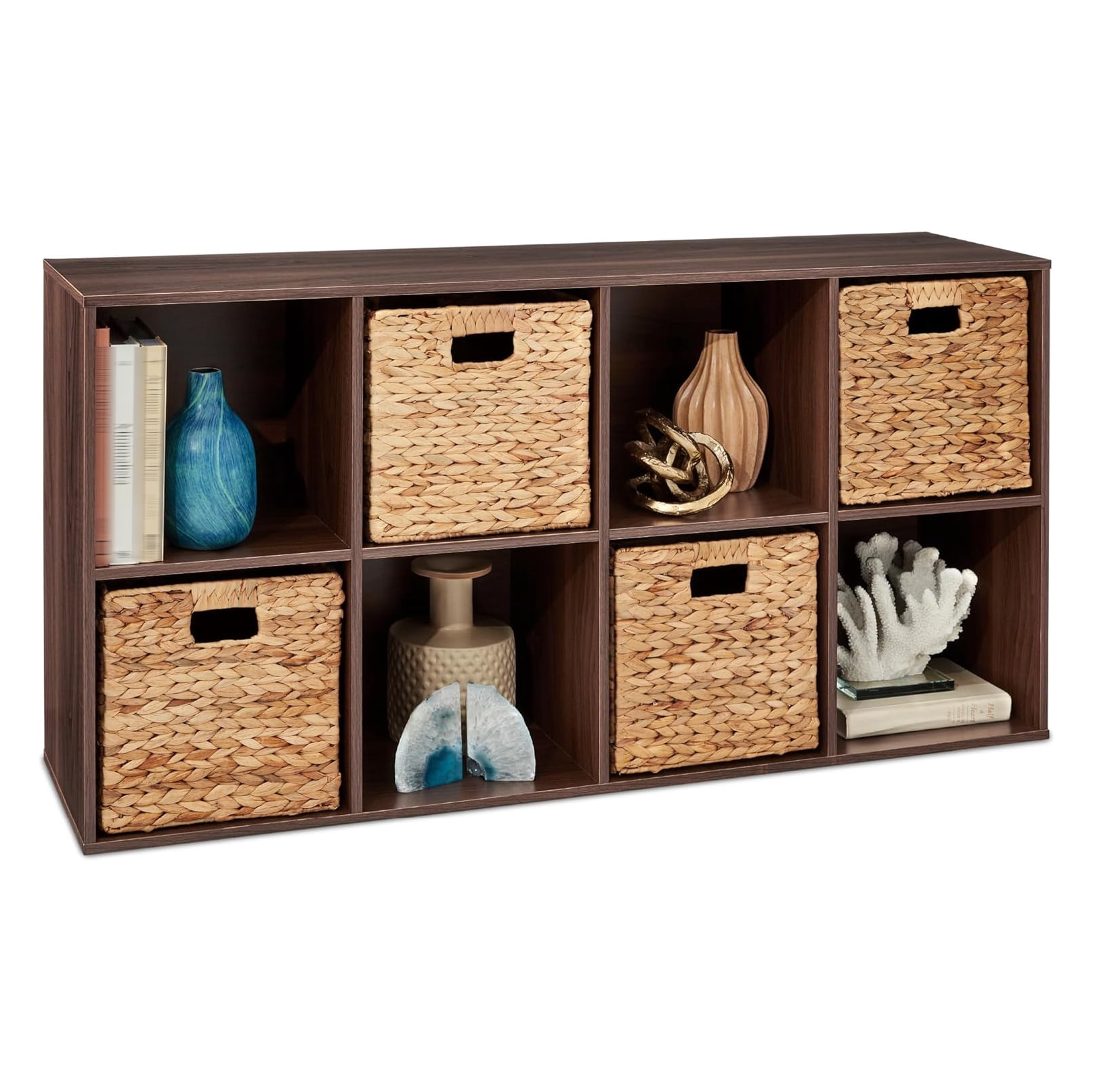 8-Cube Storage Organizer, 11in Shelf Opening, Multifunctional Bookcase ...