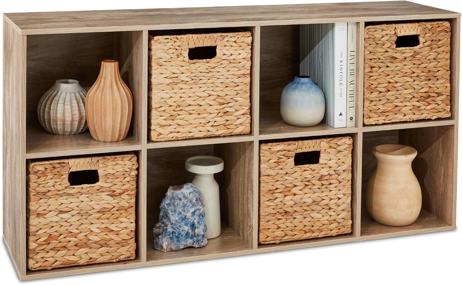 8-Cube Storage Organizer, 13.5in Shelf Opening, Bookcase, Display Shelf ...