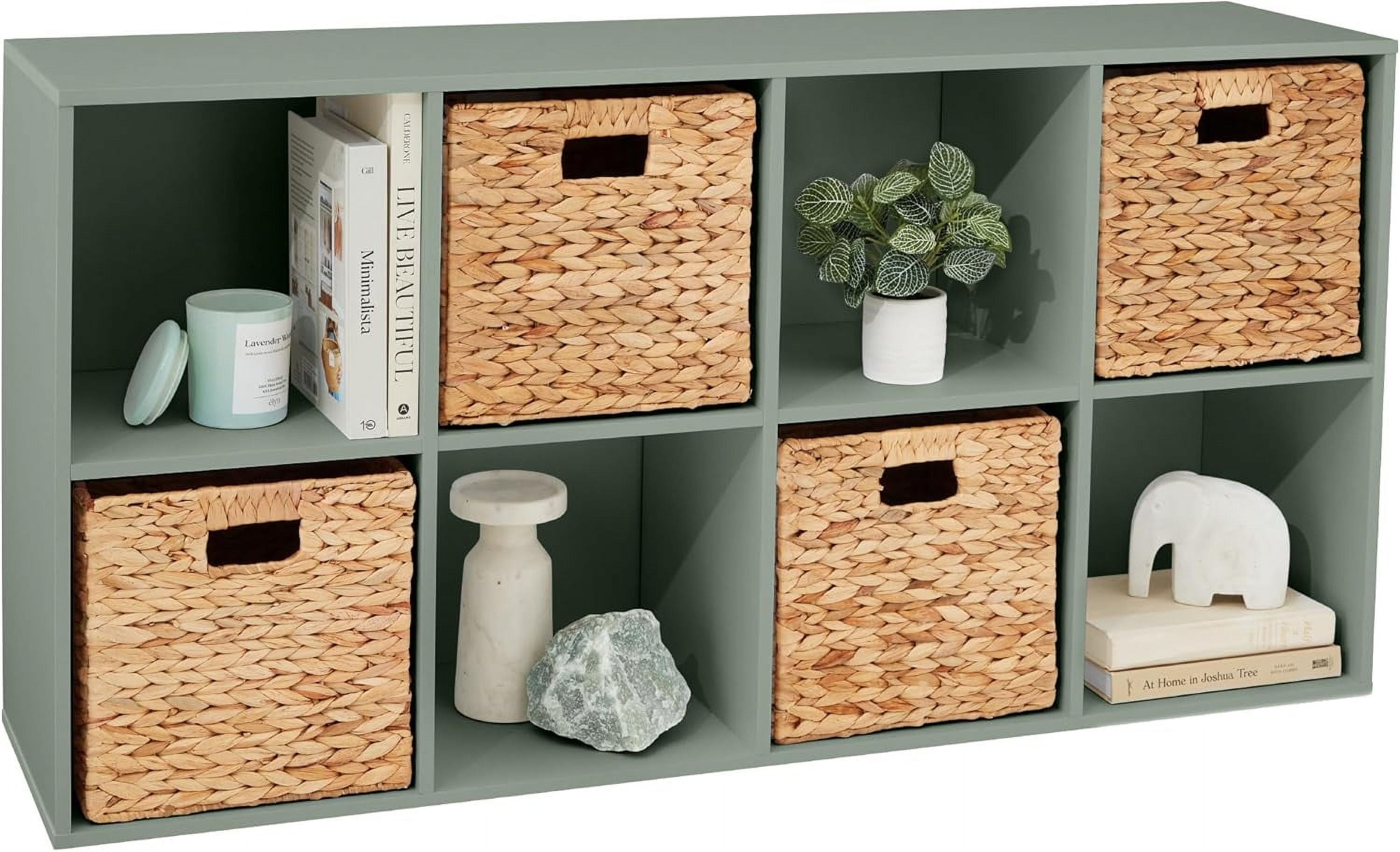 8-Cube Storage Organizer, 13.5in Shelf Opening, Bookcase, Display Shelf ...