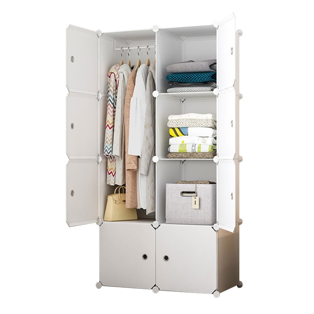 Walmart 8 Cube DIY Modular Storage Unit, Plastic Closet Cabinet with ...