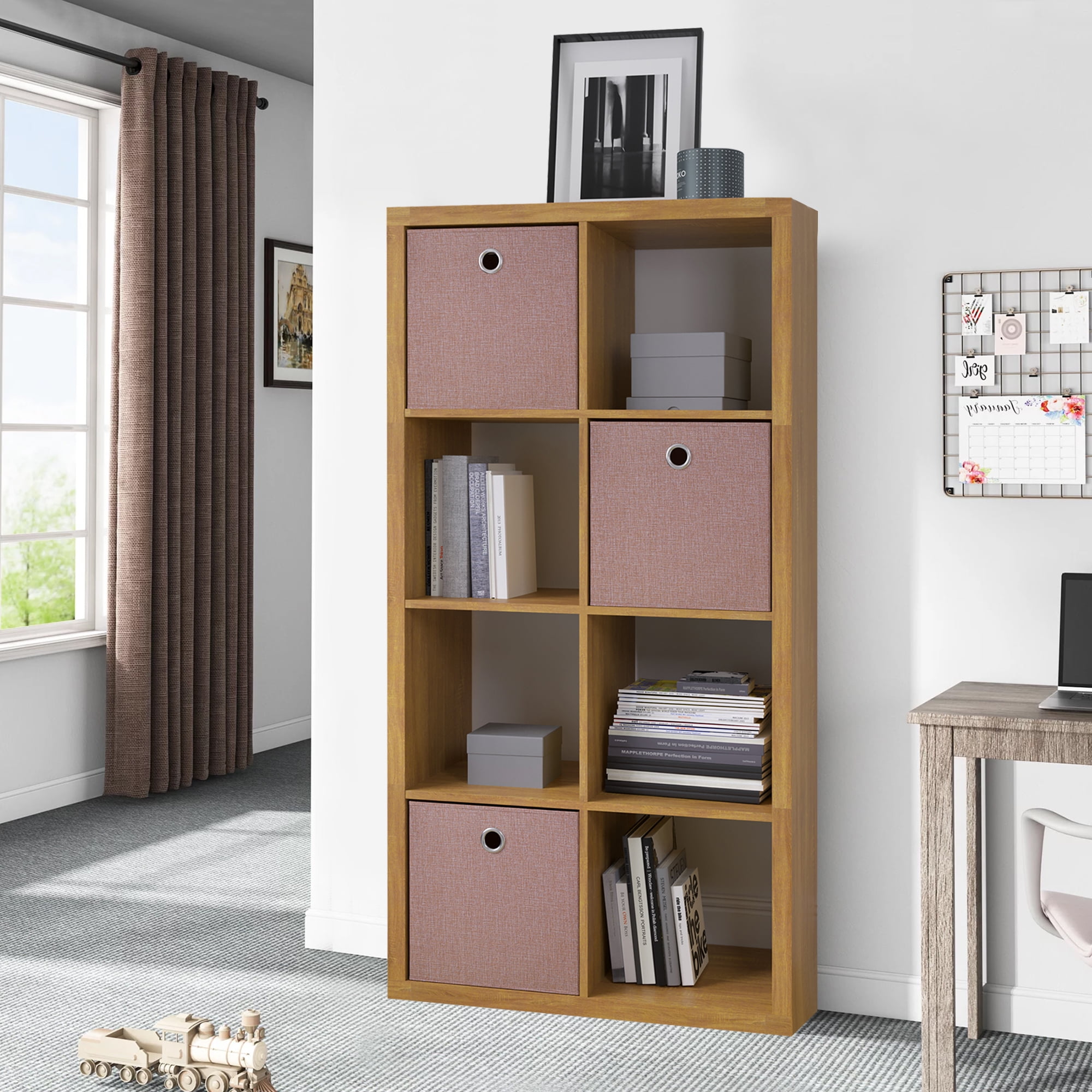 8 Cube Storage Shelf Organizer Bookshelf Stackable, Vertical or ...