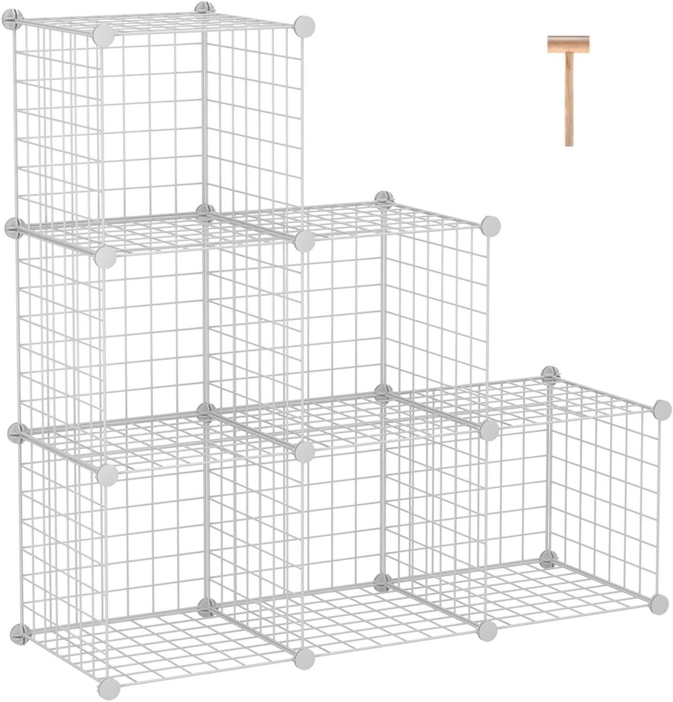 8-Cube Wire Storage Organizer | 24.8"L x12.4"W x48.4"H Modular DIY ...