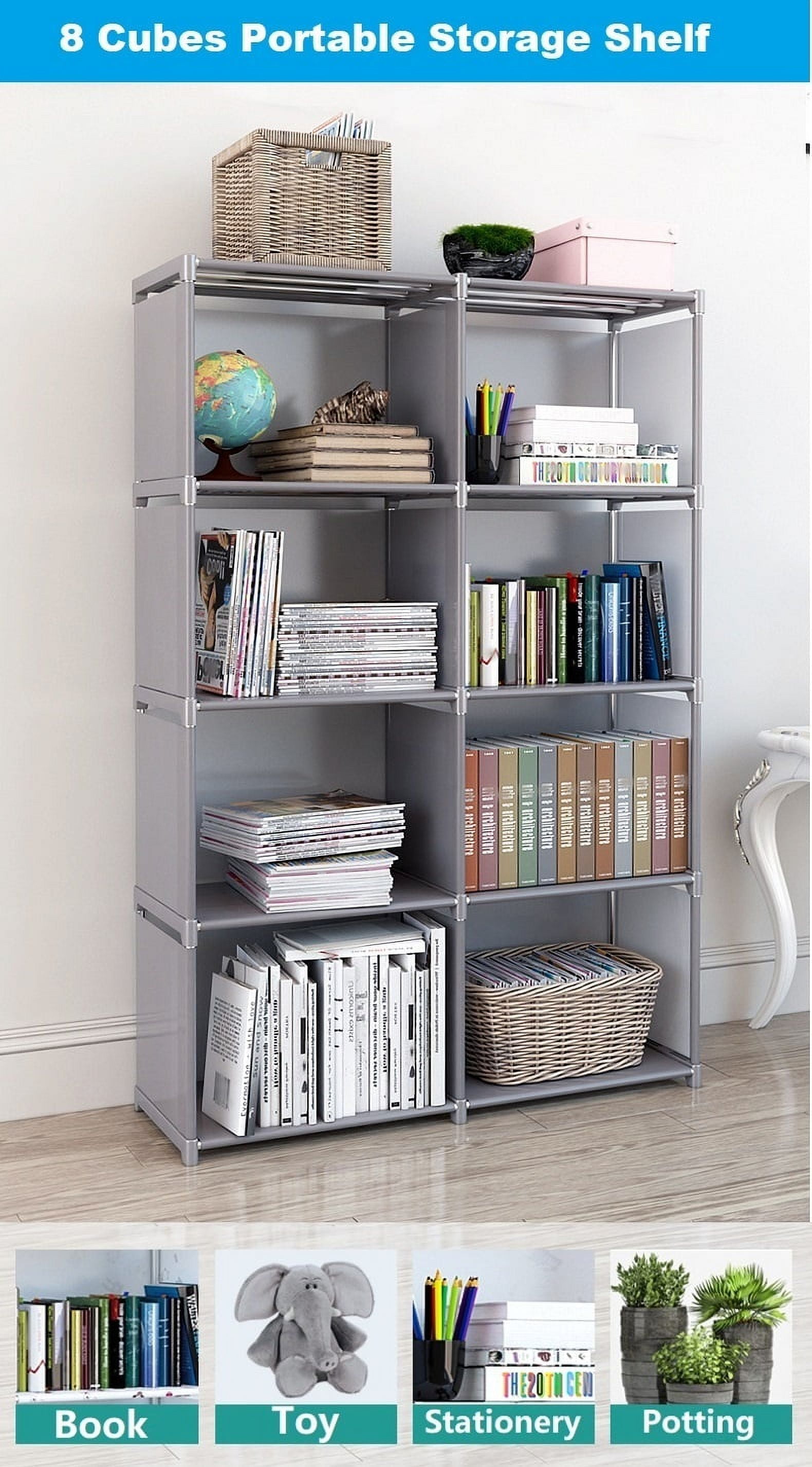 JAMESVAN 8 Cubes Portable Storage Shelf, DIY Cube Organizer, Space ...