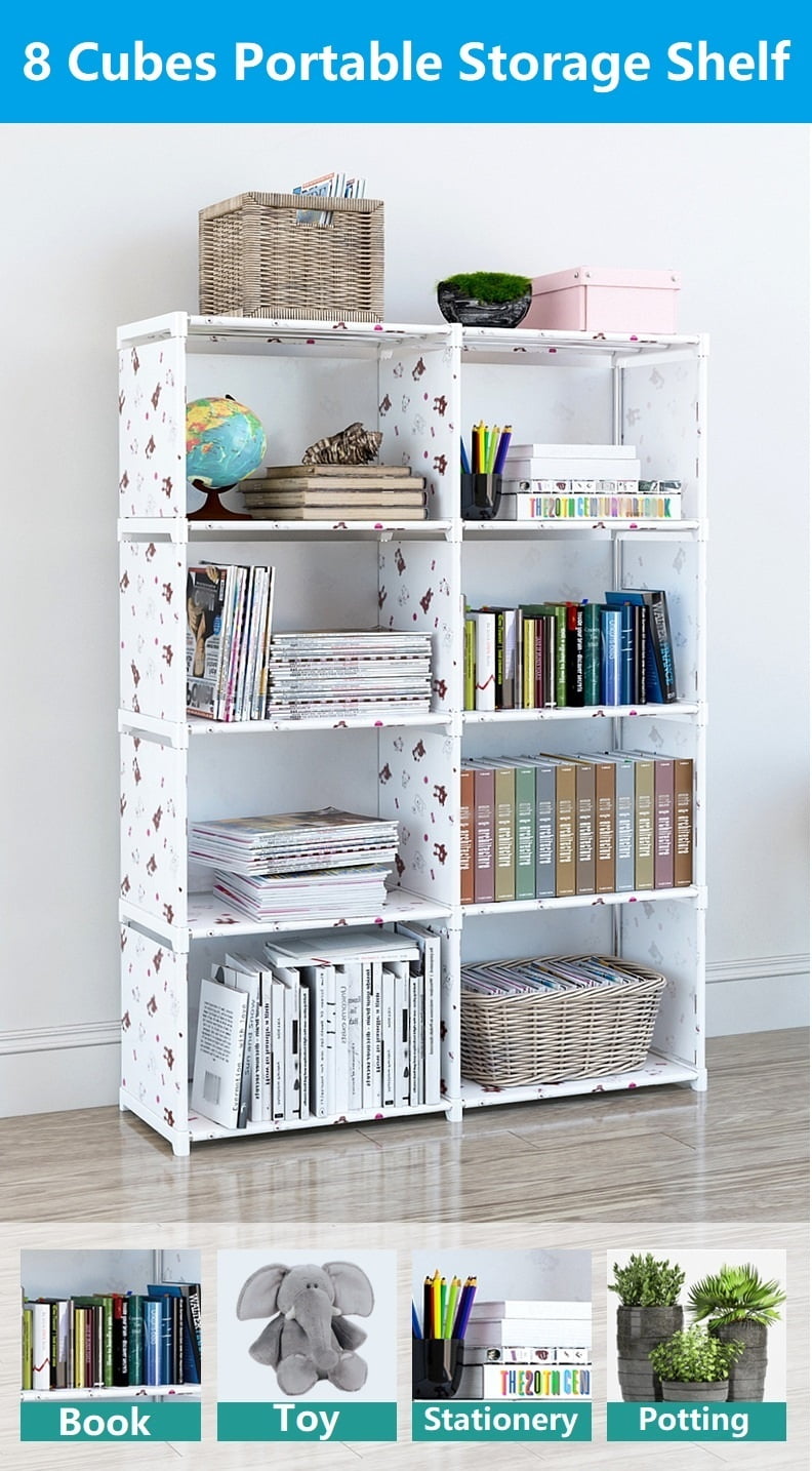 8 Cubes Portable Storage Shelf Organizer, Organization Shelf Unit DIY ...