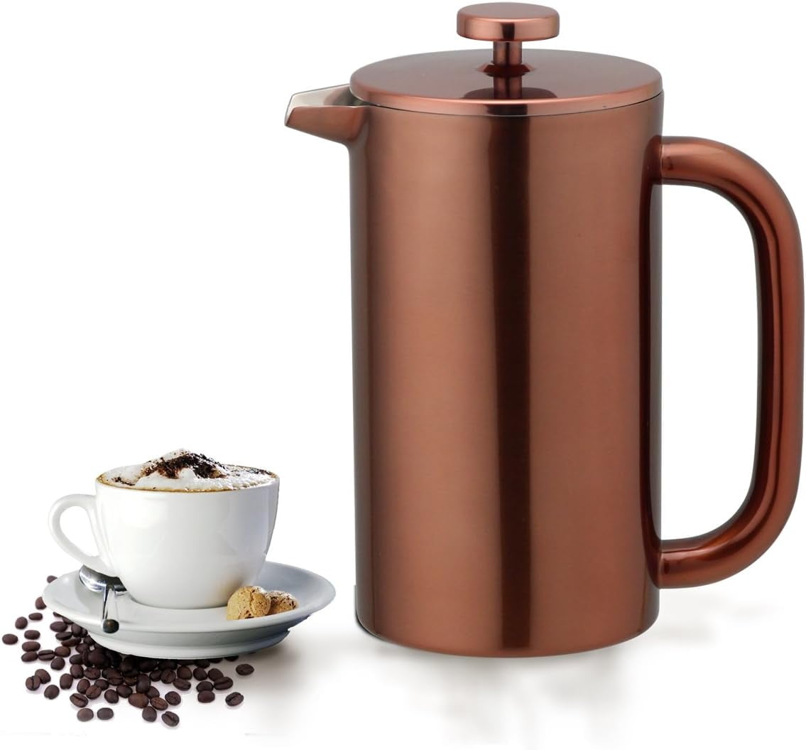 8-Cup Double Wall Insulated Stainless Steel French Coffee Press, 32 ...