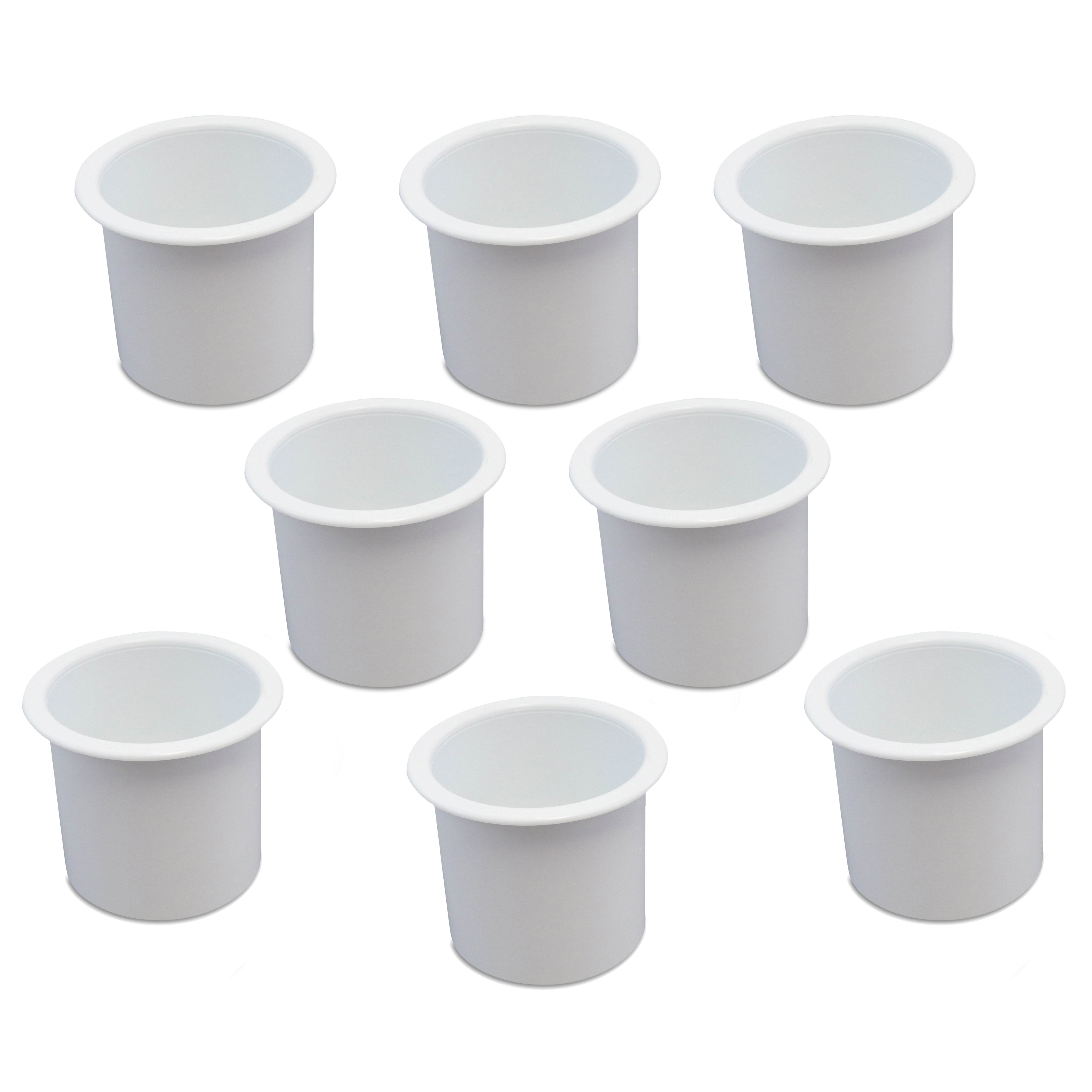 8 Cup Holder Plastic Pocket Recessed Drop In Insert Universal for Boat ...