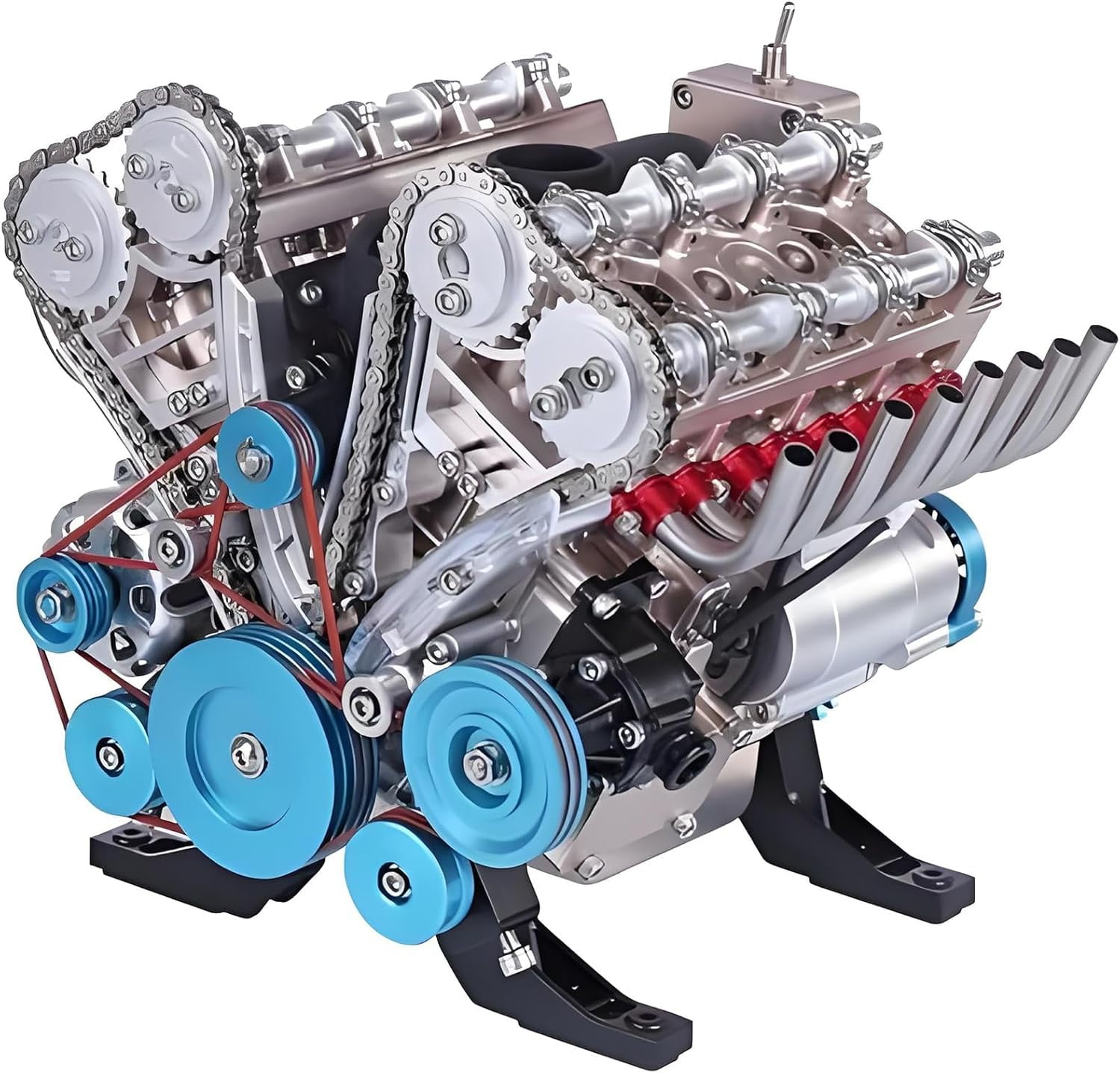 8-Cylinder Full Metal Car Engine Model, 2025 New Full Metal Car Engine ...