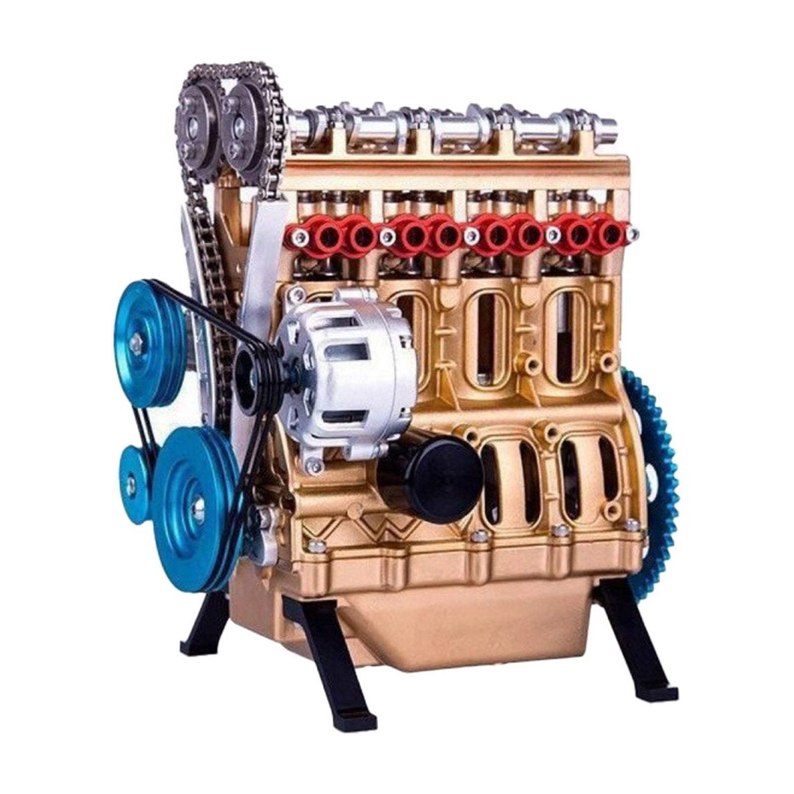8-Cylinder Full Metal Car Engine Model, 4 Cylinder Car Engine Kit Adult ...
