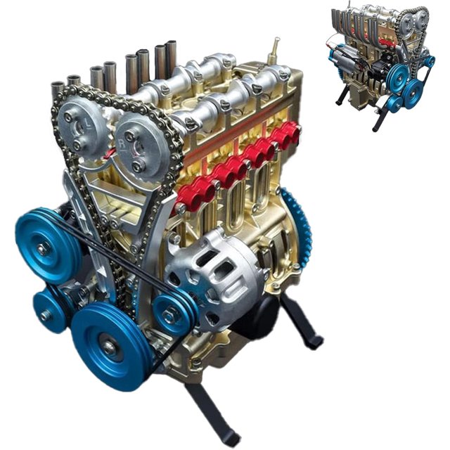 8-Cylinder Full Metal Car Engine Model, Full Metal Car Engine Model, 4 ...
