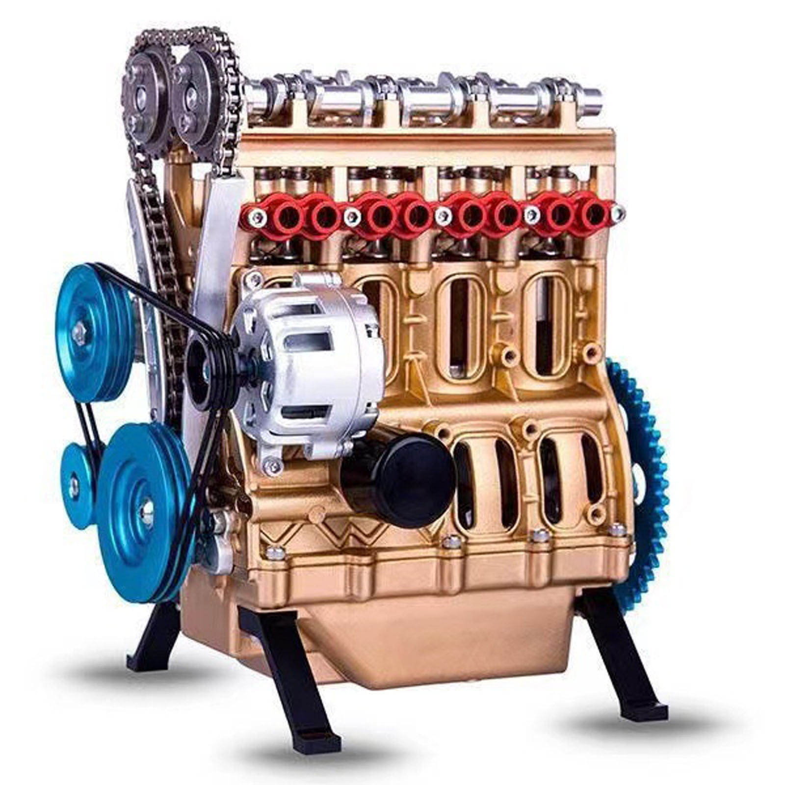 8-Cylinder Full Metal Car Engine Model, Engine Model Kit That Works ...