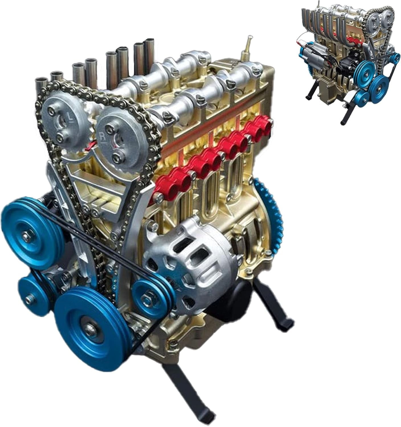 8-Cylinder Full Metal Car Engine Model, Full Metal Car Engine Model, 4 ...