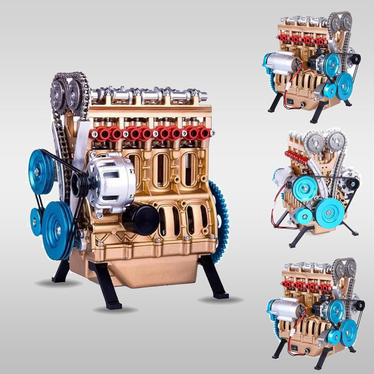 8-Cylinder Full Metal Car Engine Model,V8 Engine Model Kit,Car Engine Model, Full Metal Car ...