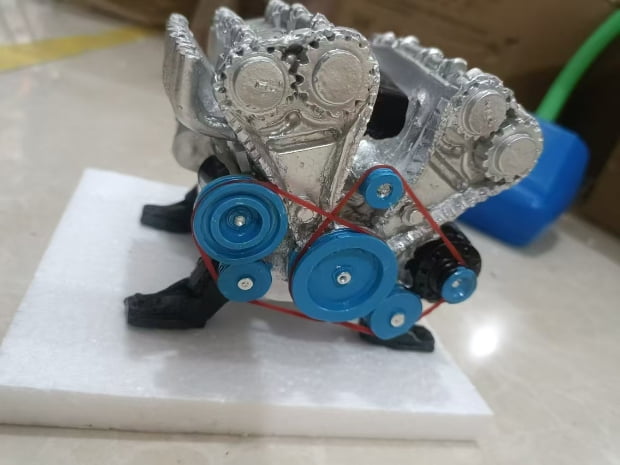 8-Cylinder Full Metal Car Engine Model, Full Metal Car Engine Model, V8 Engine Model for Adults ...