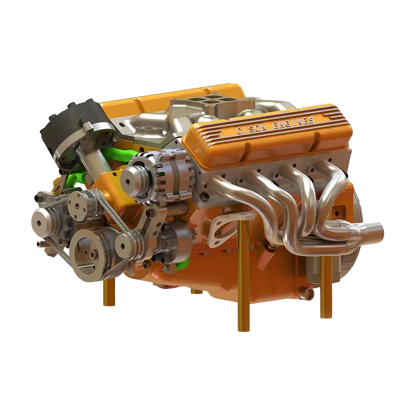 8-Cylinder Full Metal Car Engine Plastic Model, Full Metal Model Engine ...