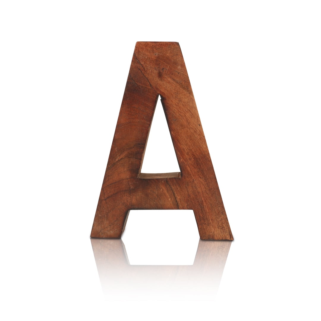 8" Decorative Solid Block Wooden Letters Alphabets Words Natural ...