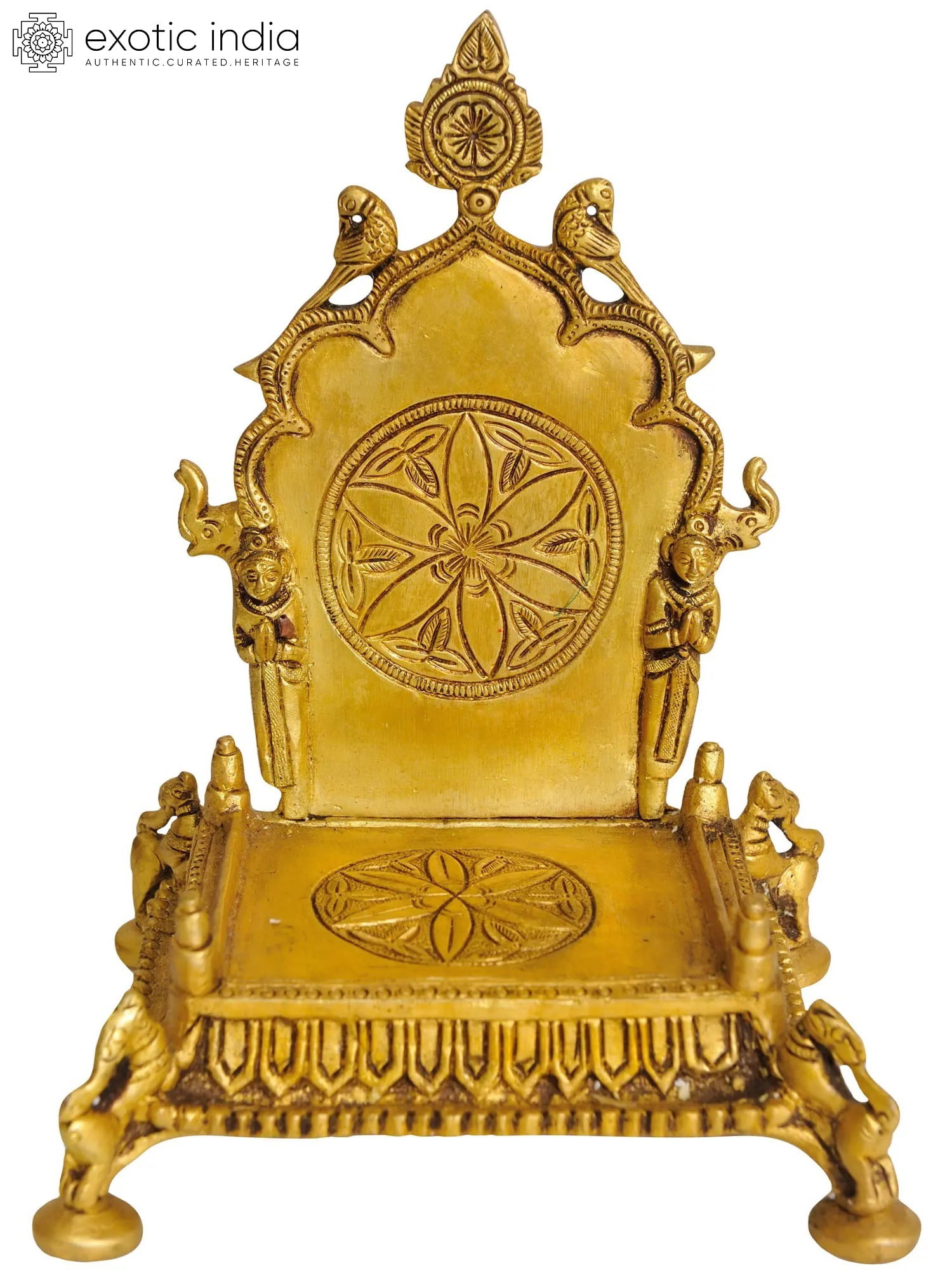 8" Deity Throne In Brass - Brass Statue - Walmart.com
