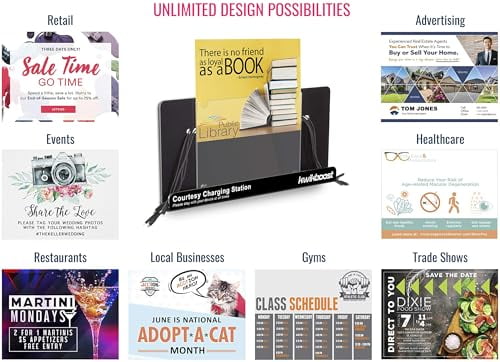 8 Device Wall Mount Charging Station Wall Mount with Acrylic Sign ...