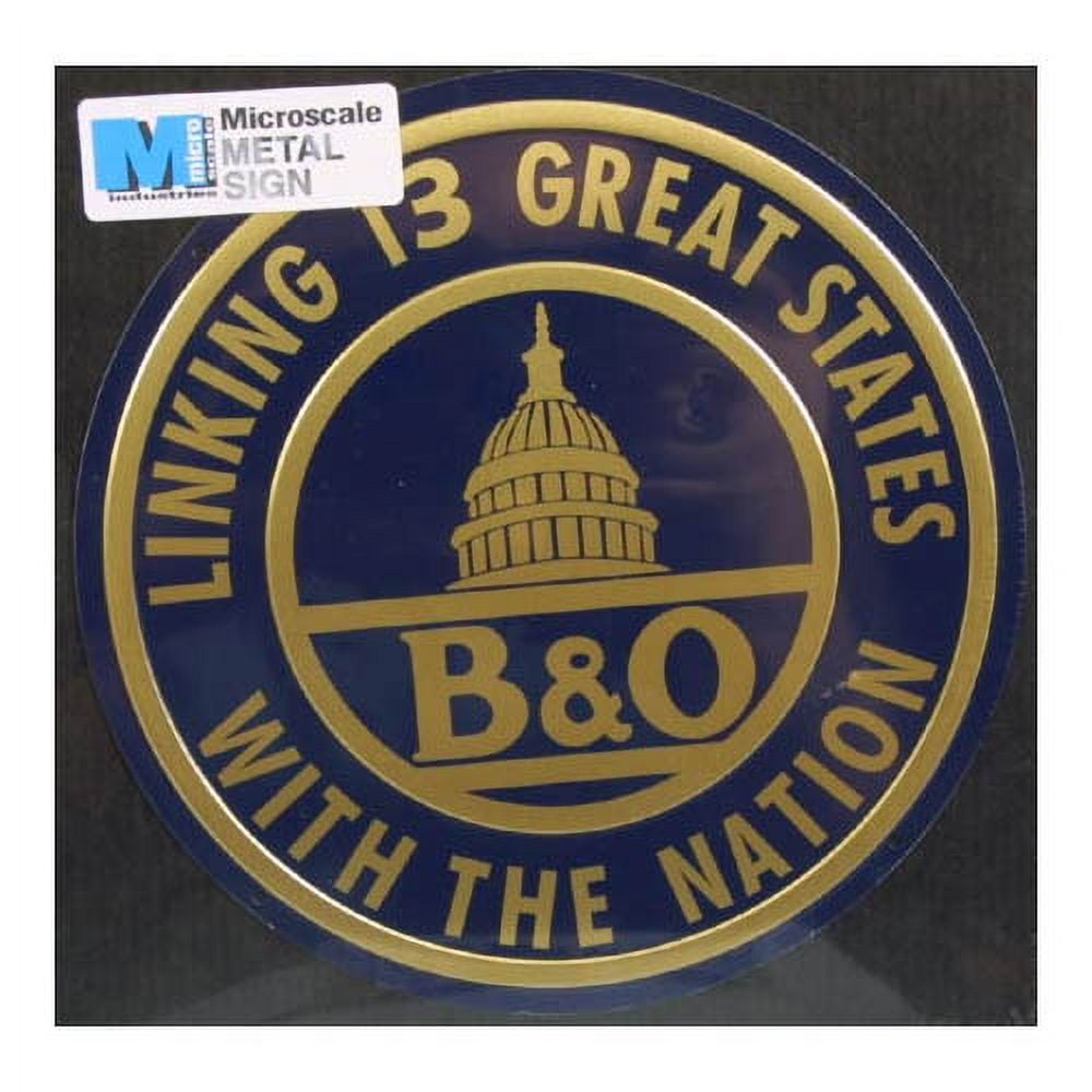 Microscale 10020 Die-Cut B&O Metal Sign - Walmart.com