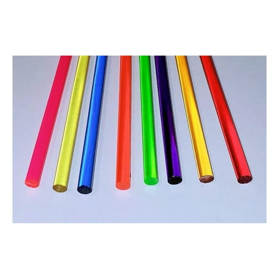 8 Different 1/4” inch Diameter x 24" Inch Long Clear Color Translucent ...
