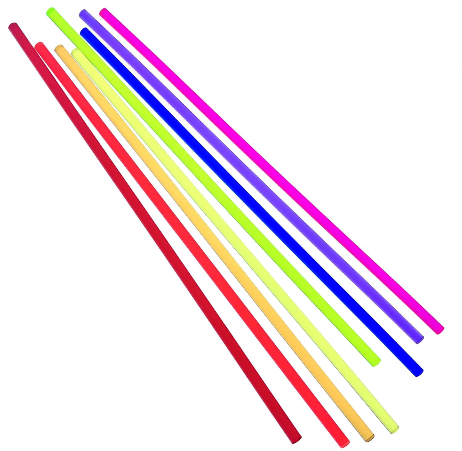 8 Different 1/4” inch Diameter x 24" Inch Long Clear Color Translucent ...