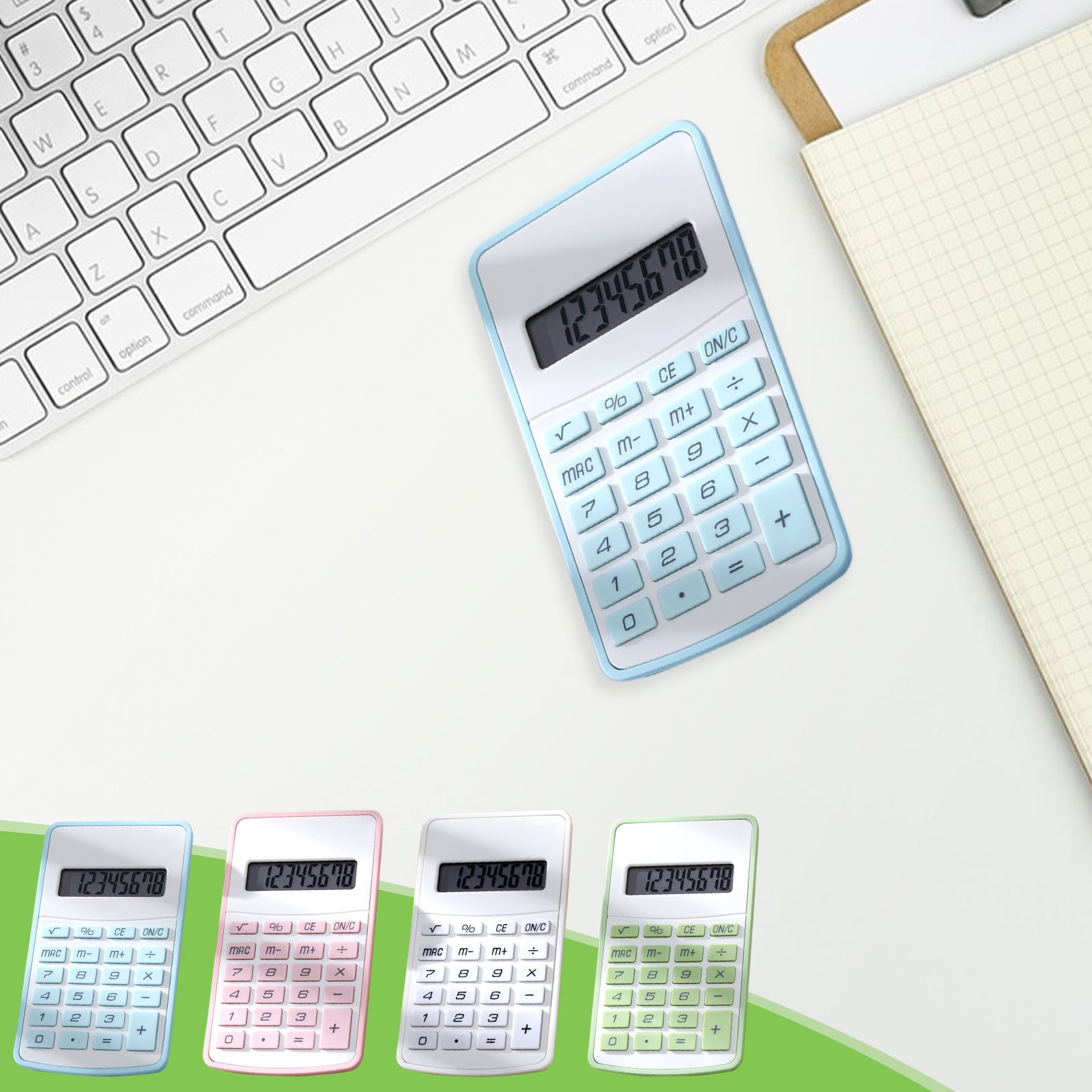 8-Digit Desktop Calculator with Large Display & Mute Buttons, Portable ...