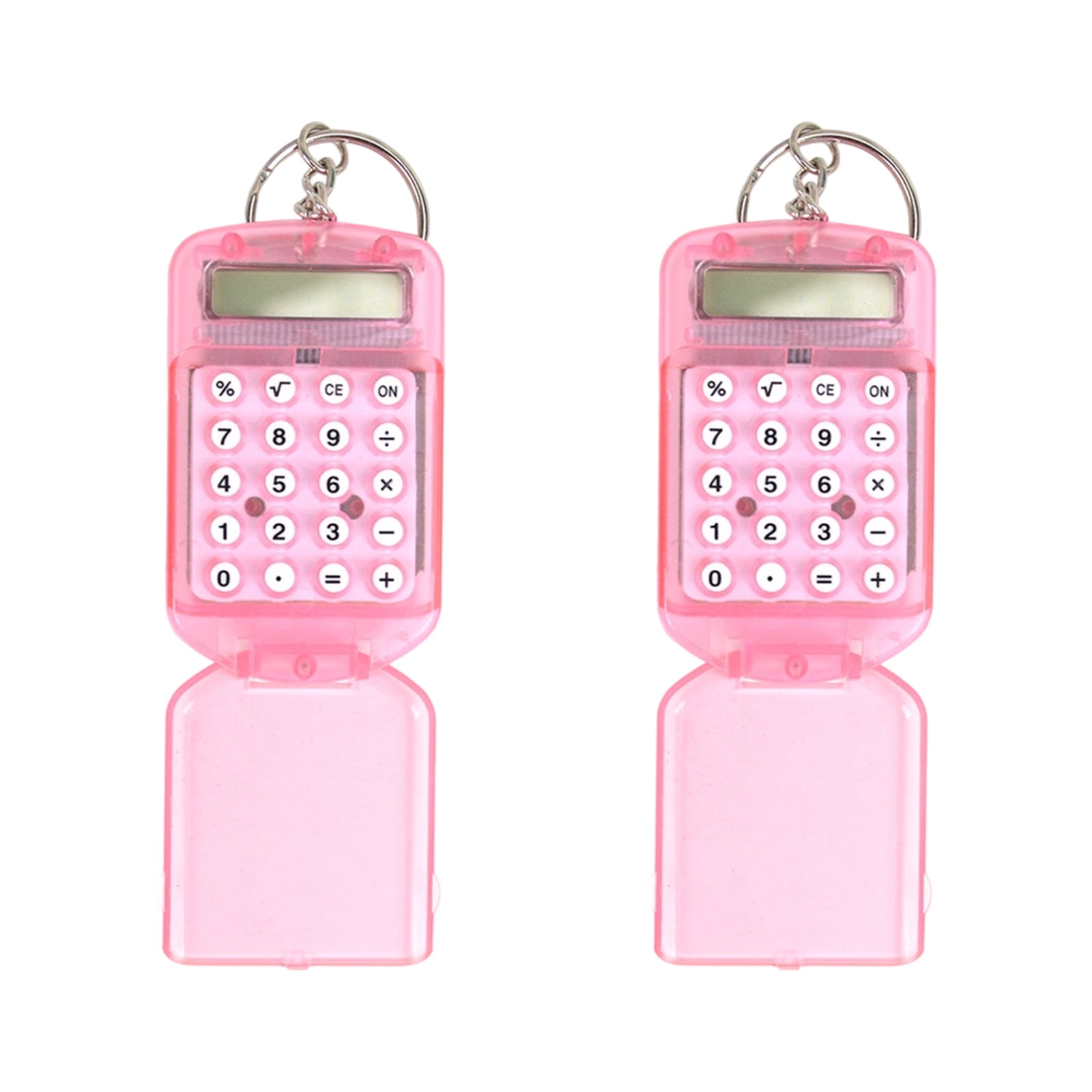 8 Digit Keychain Calculator Durability With Cover Design Keyring For ...