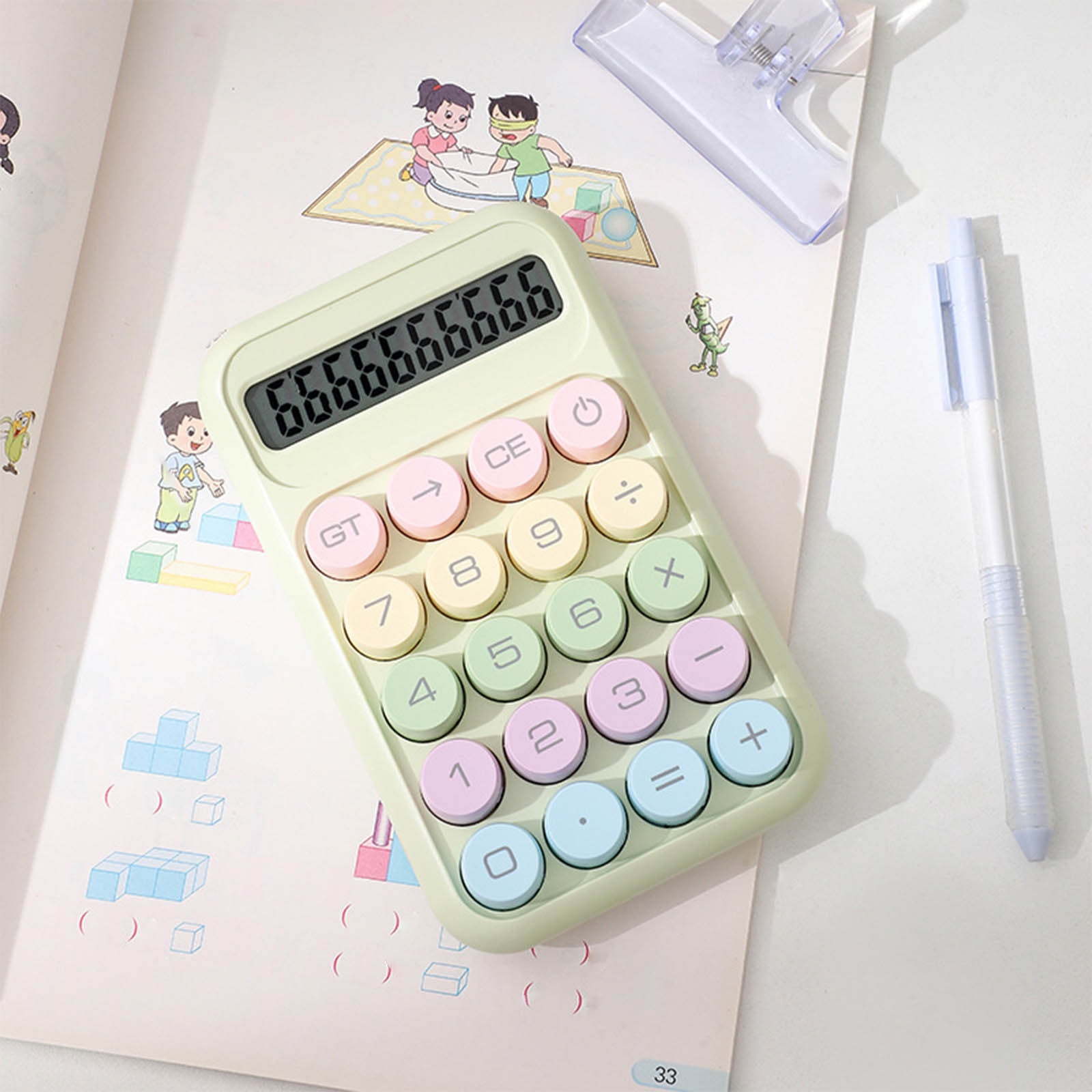 8-Digit Lcd Mini Calculator,Basic Standard Functions,Compact Desktop Design for Students/home ...