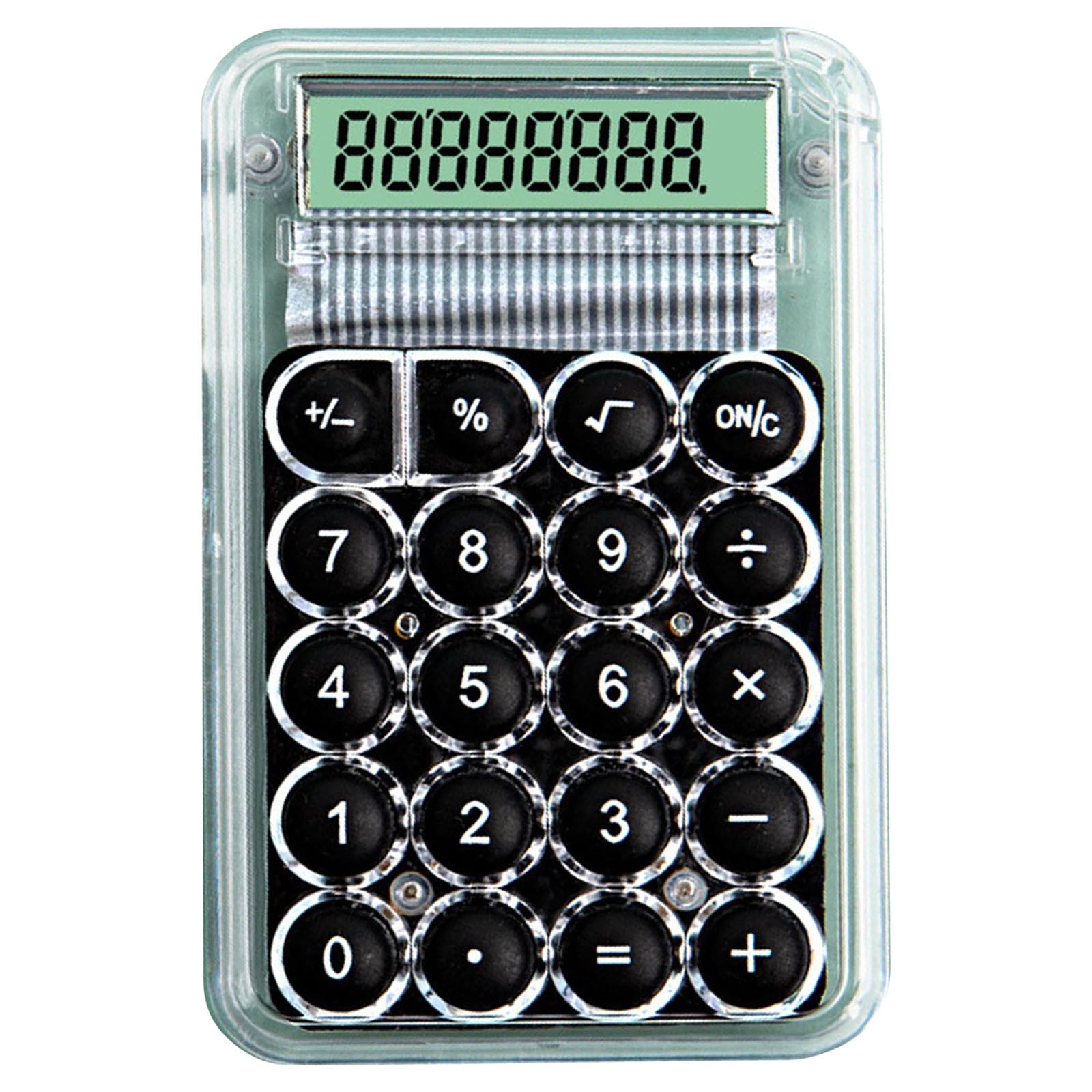 8 Digit Mechanical Calculator with Large LCD Display and Manual Key ...