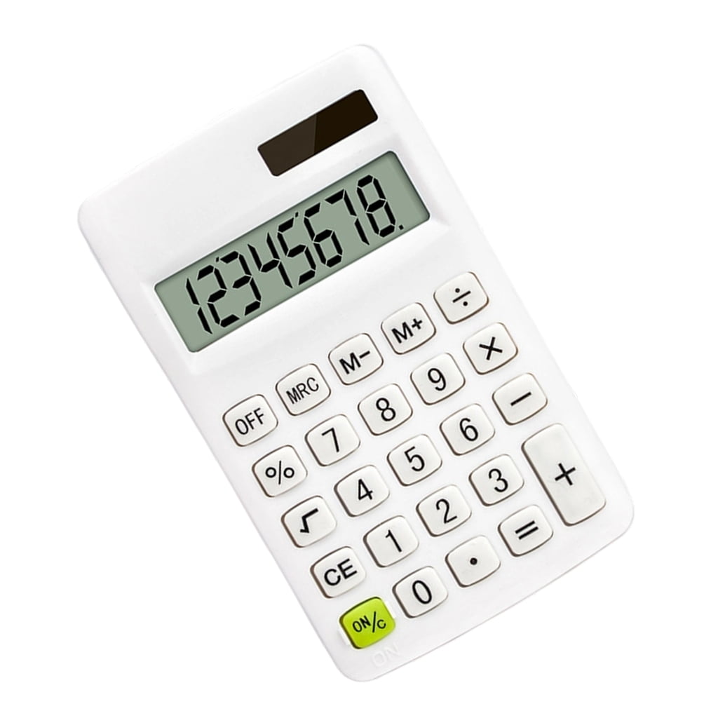 8 Digits Solar Calculator Double Power Supply Electronic Calculator ...