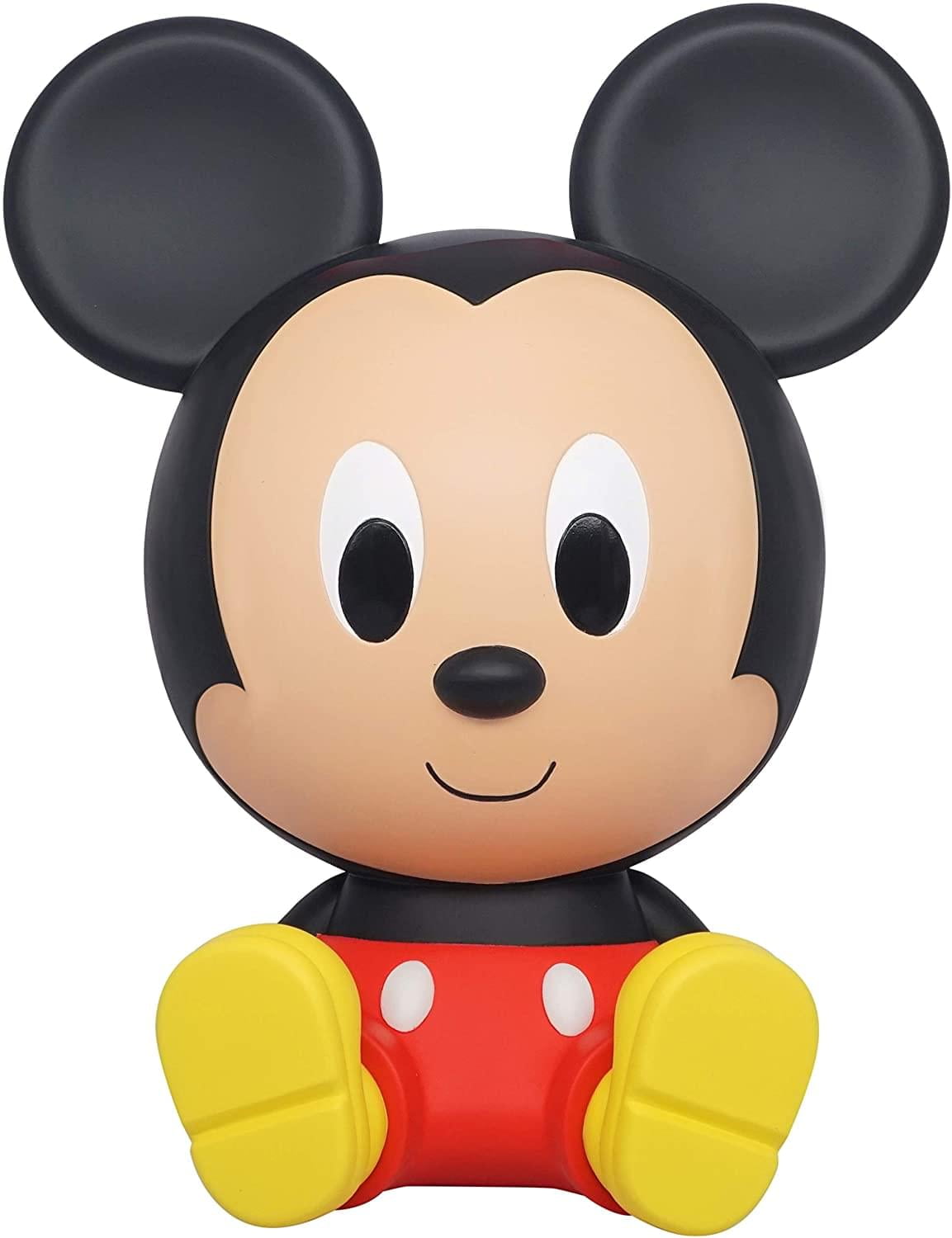 Disney 8" Mickey Mouse Kids Coin Character PVC Piggy Bank, Cute Sitting ...