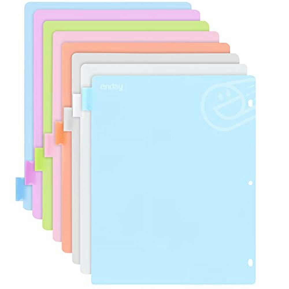 8 Dividers for 3 Ring Binder Standard Index Folder Dividers, Plastic ...