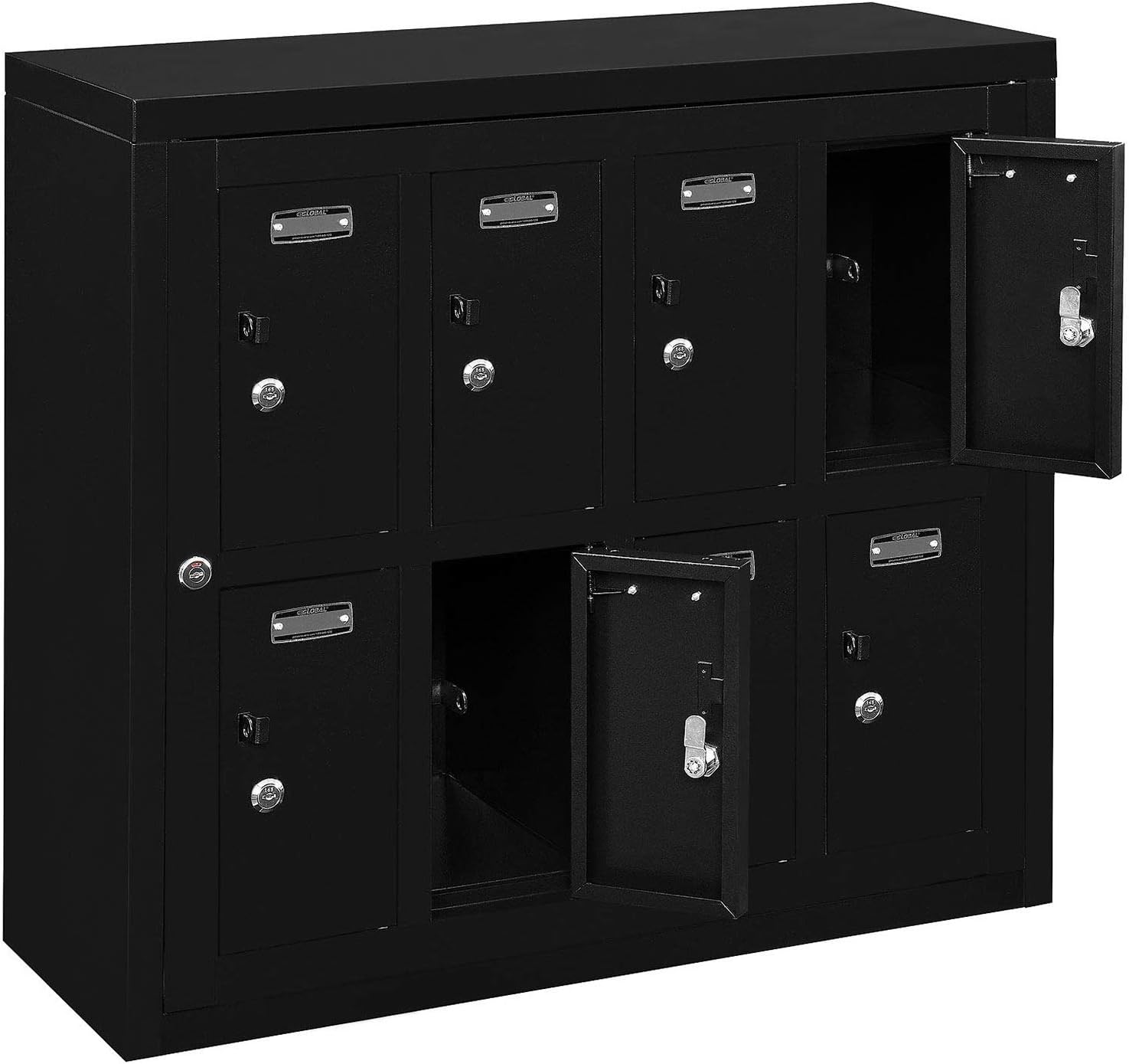 8 Doors Tablet & Cell Phone Locker Keyed Lock & Hasp and Master Door ...