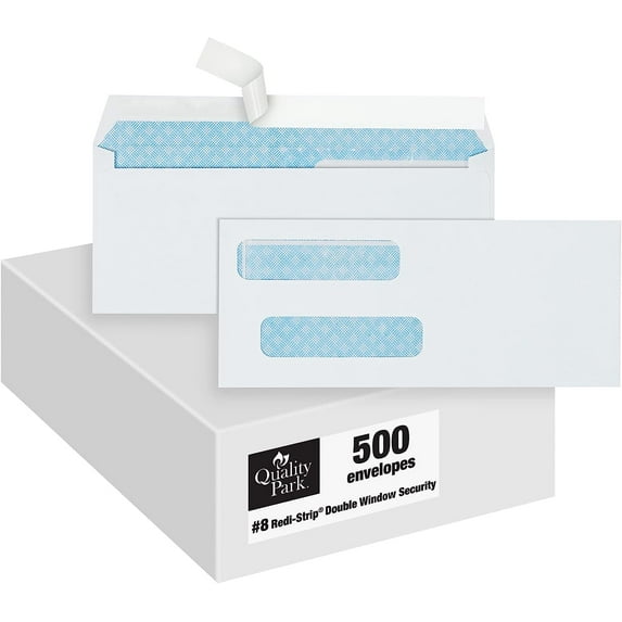 #8 Double Window Envelopes Self Seal Security Envelopes for QuickBooks ...