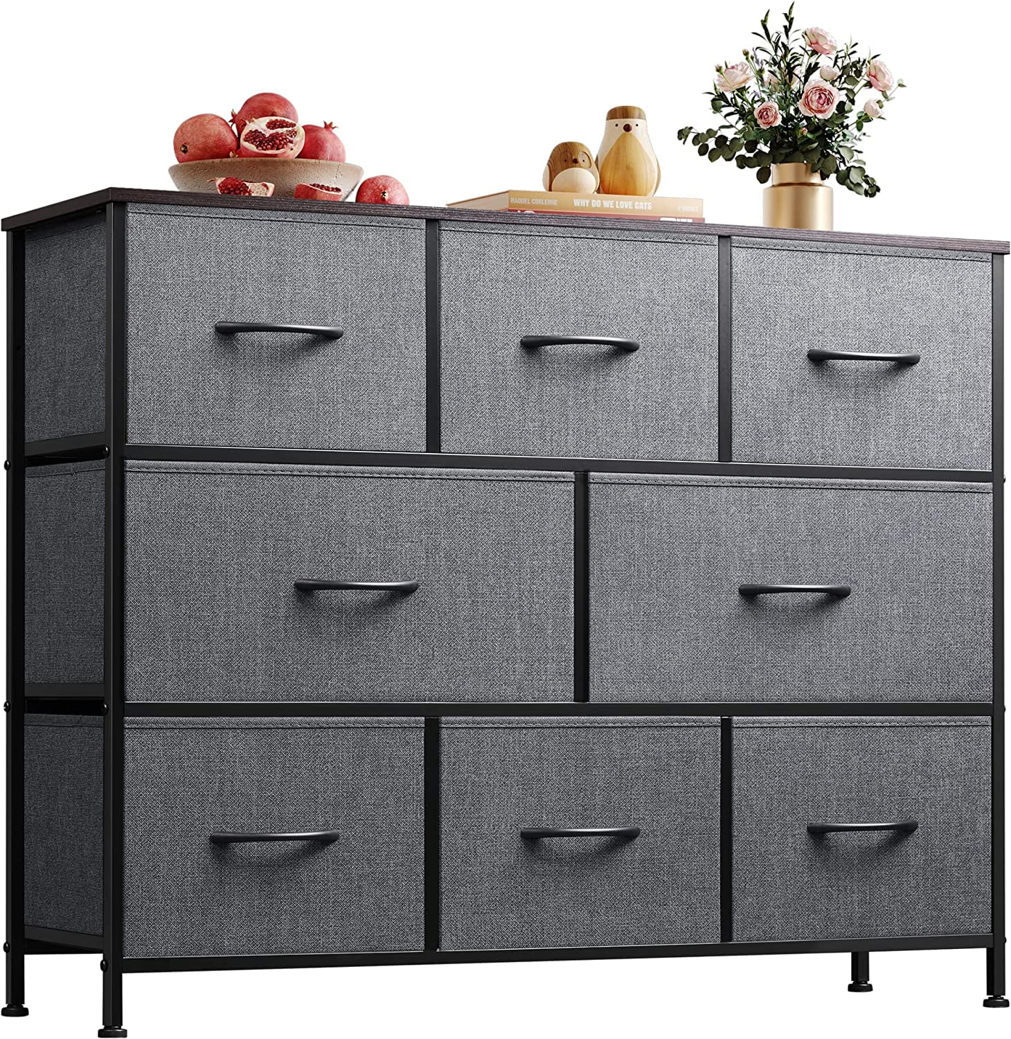 8 Drawer Dresser for Bedroom, Fabric Dresser with Large Storage Drawer ...