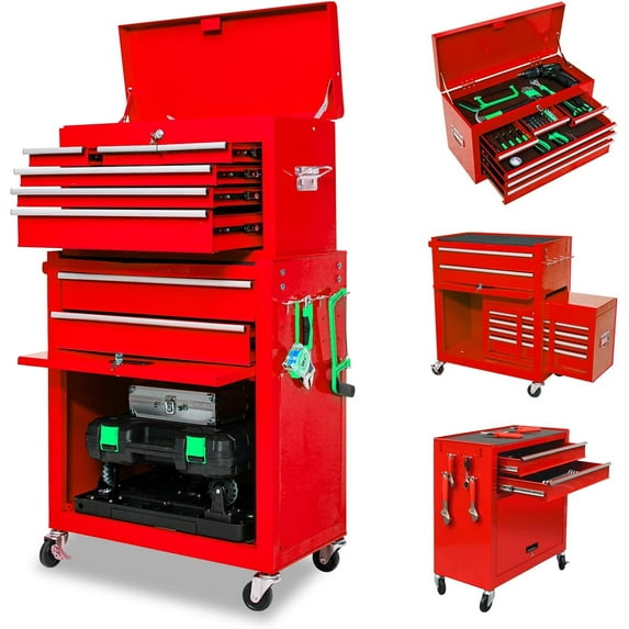 8-Drawer High Capacity Rolling Tool Chest, Big Storage Removable Tool ...