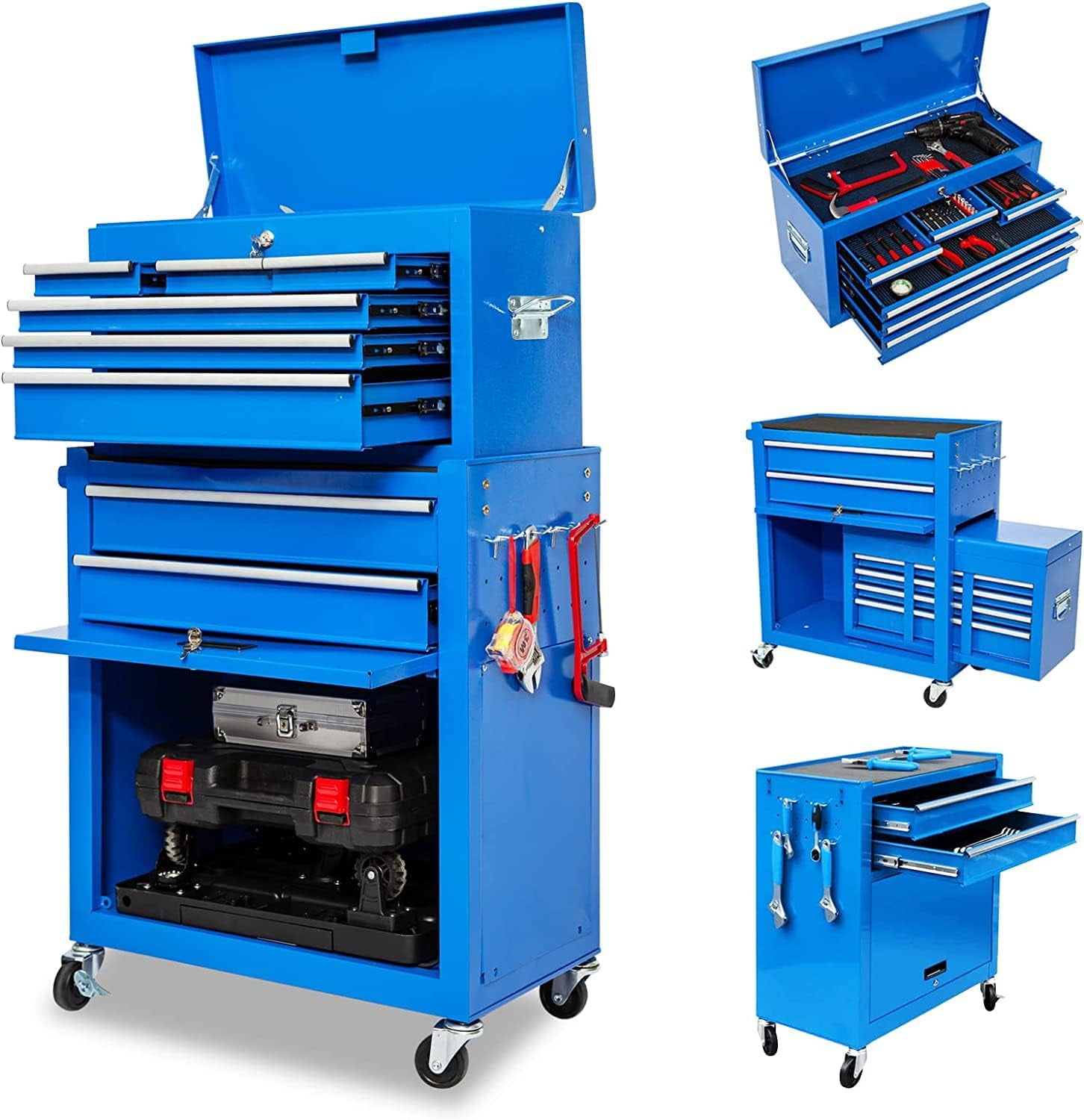 8-Drawer High Capacity Rolling Tool Chest with Wheels, Big Tool Storage ...