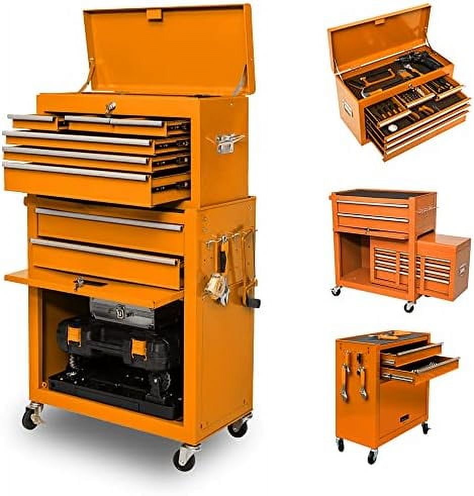 8-Drawer High Capacity Rolling Tool Chest with Wheels, Big Tool Storage ...