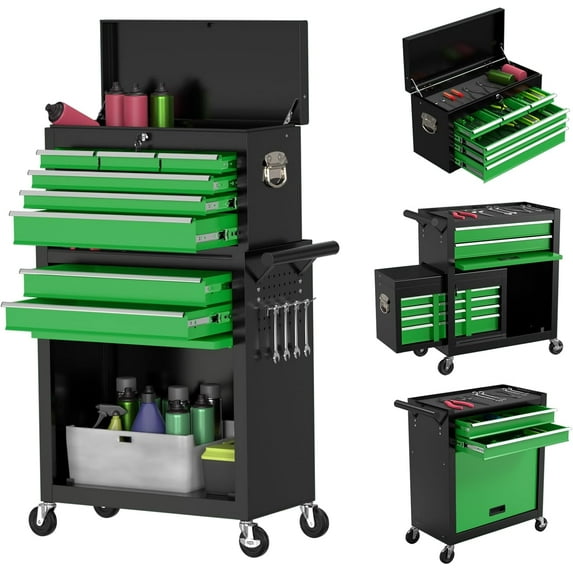 8-Drawer High Capacity Rolling Tool Chest with Wheels, Big Tool Storage ...