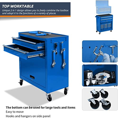 8-Drawer High Capacity Rolling Tool Chest with Wheels, Big Tool Storage ...