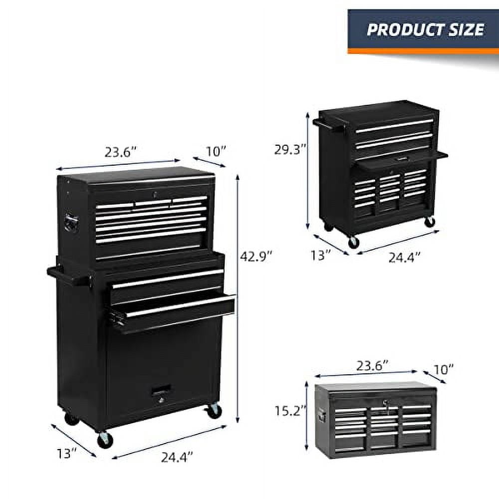 8-Drawer High Capacity Rolling Tool Chest with Wheels, Big Tool Storage ...